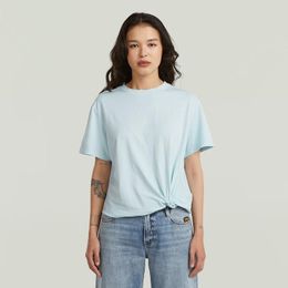 G-Star Raw G-Star Damen G-STAR T-Shirt &raquo;Relaxed Knot&laquo; mit Knotendetail, Rundhalsform blau XXL (44)
