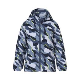 name it Herren Outdoorjacke &raquo;NKMMAX JACKET PA AOP NOOS&laquo; mit Kapuze Kunstfaser, reflektierende Details blau 158