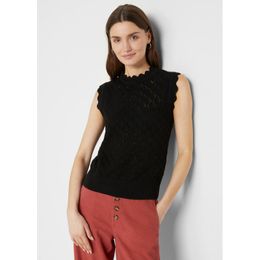 bonprix Damen bonprix Pullunder aus Baumwolle und Polyacryl, ohne &Auml;rmel, f&uuml;r Fr&uuml;hling und Sommer schwarz 52/54 (XXL)