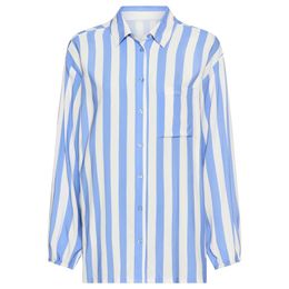 s.Oliver Damen s.Oliver Pyjamaoberteil mit breiten Streifen blau 46