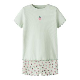 name it M&auml;dchen T-Shirt &raquo;NMFVIVEMMA SS SET&laquo; Set, Shirt und Shorts, 2 Baumwollmischung, regular fit gr&uuml;n 104
