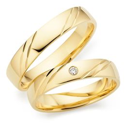 Phoenix Ph&ouml;nix Unisex Trauring &raquo;Schmuck Partnerring Ehering Verlobungsring Freundschaftsring&laquo; Made in Germany - wahlweise mit oder ohne Brillant gold 65, ohne