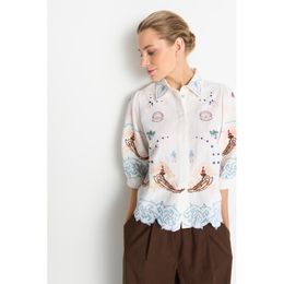 Richroyal Damen RICHROYAL Klassische Bluse Regular fit mit Stickereien bunt 34