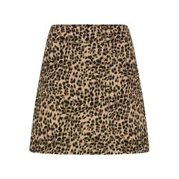 BOSS Orange Damen BOSS Orange Minirock &raquo;Vakily Premium Damenmode&laquo; aus elastischem Jacquardstoff mit Leopardenmuster 36