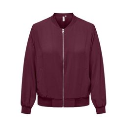 Only Carmakoma Damen Only CARMAKOMA Bomberjacke &raquo;CARLUX LIFE LS BOMBER JACKET NOOS&laquo; Materialmix, regular fit rot 50