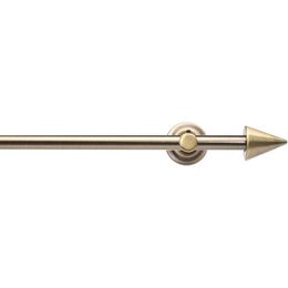 Liedeco Gardinenstange &Oslash; 12 mm 1 l&auml;ufig-l&auml;ufig Fixma&szlig; gold Metall B/L: 160cm &Oslash; 12mm, 1 l&auml;ufig