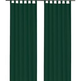 Weckbrodt-Gardinen Vorhang &raquo;Vito&laquo; Schlaufen 1 Stk. tlg. Microvelour, blickdicht, Unifarben, Gardine, Store gr&uuml;n Satin, Polyester 175cm, Schlaufen, 140cm