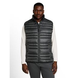 Tom Tailor Plus Herren Tom Tailor PLUS Steppweste mit Stehkragen und Rei&szlig;verschluss / Gro&szlig;e Gr&ouml;&szlig;en grau 4XL