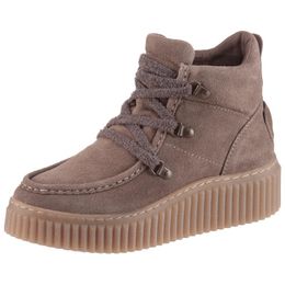 Marc O'Polo Marc O'polo Damen Marc O'Polo Schn&uuml;rboots &raquo;BIANCA&laquo; Plateauboots, Keilstiefelette, High Top Sneaker mit Memory Foam braun 42