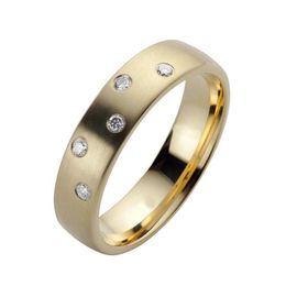 Firetti Unisex Trauring &raquo;Schmuck Geschenk Gold 585 Hochzeit Ehering Trauring "LIEBE" Sterne&laquo; Made in Germany, wahlweise mit oder ohne Brillanten gold 