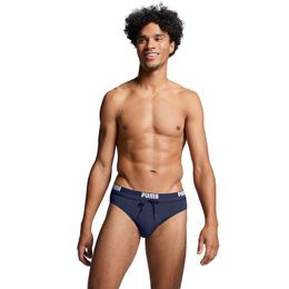 Puma Herren Puma Badeslip &raquo;Puma SWIM MEN LOGO SWIM BRIEF&laquo; mit elastischem Logobund blau XXL, N-Gr