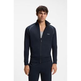 BOSS Herren BOSS Sweatjacke &raquo;Mix&Match Jacket Z&laquo; mit Kontrastnaht am &Auml;rmel blau XXL (56)