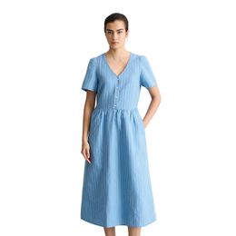Marc O'Polo Marc O'polo Denim Damen Marc O'Polo DENIM Sommerkleid Seitennahttaschen regular aus Leinen-Baumwolle-Mix, gestreift XL, N-Gr