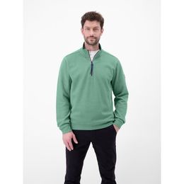 Lerros Herren Lerros Sweater &raquo;SELANIK&laquo;, Troyerkragen mit Rei&szlig;verschluss gr&uuml;n L