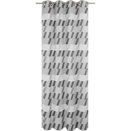 WIRTH Vorhang &raquo;Bray&laquo; &Ouml;sen 1 Stk. tlg. grau Jacquard, Baumwolle, Polyester 145cm, &Ouml;sen, 132cm