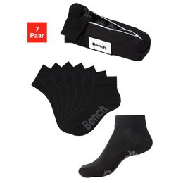 Bench. Herren Kurzsocken &raquo;Herren Kurzsocken, Halbhohe Basic Socken&laquo; Federtasche, 7 Stk. tlg. in ansprechendem M&auml;ppchen mit Rei&szlig;verschluss schwarz 39-