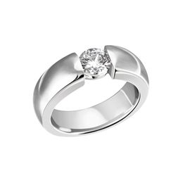 Firetti Damen Fingerring &raquo;Schmuck Geschenk Silber 925 Silberring Ring Spannring-Optik glitzernd&laquo; mit Zirkonia (synth.) silber 56, Silber 925 (