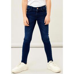 name it M&auml;dchen Skinny-fit-Jeans &raquo;NKFPOLLY SKINNY JEANS&laquo; aus bequemem Stretchdenim blau 158, N-Gr
