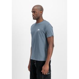 Alpha Industries Herren Rundhalsshirt &raquo;BASIC T SMALL LOGO&laquo; Baumwolle, regular fit blau XL