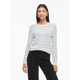 Vila Damen Rundhalspullover &raquo;VIDALO O-NECK L/S STRIPE KNIT TOP- NOOS&laquo; blau XXL