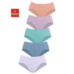 Petite Fleur By Lascana Damen petite fleur by Lascana Jazz-Pants Slips 5er-Pack, aus weicher Pikee-Qualit&auml;t bunt 40
