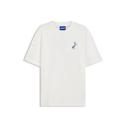 Hugo Herren Hugo T-Shirt &raquo;Noxwash&laquo; Rundhalsausschnitt, Regular Fit, reine Baumwolle wei&szlig; L