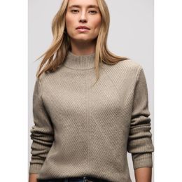 Street One Damen Street One Stehkragenpullover mit dezentem Strukturmuster 46