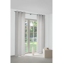 WIRTH Vorhang &raquo;Torbole&laquo; &Ouml;sen 1 Stk. tlg. braun Jacquard, Baumwolle, Polyester 245cm, &Ouml;sen, 132cm