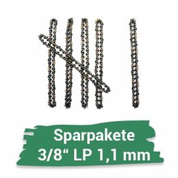 5+1 S&auml;geketten 3/8" 1,1mm 34 TG 20 cm f&uuml;r Black & Decker, OREGON PS25