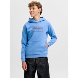 Jack & Jones Jack & Jones Junior Herren Kapuzensweatshirt &raquo;JCOFUSION GRAPHIC SWEAT HOOD UNB SN JNR&laquo;, Baumwollmischung, normal geschnitten 164