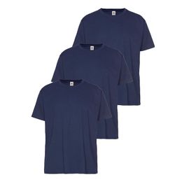 Fruit of the Loom Herren Fruit of the Loom T-Shirt Packung, 3 Stk. mit Rundhalsausschnitt blau L (52/54)