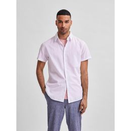 Selected Herren Selected Kurzarmhemd &raquo;SLHREGSUN SS SHIRT CLASSIC D&laquo; rosa L, N-Gr