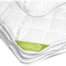 Beautissu Bettdecke, Wei&szlig;, Textil, 200x220 cm, Schlaftextilien, Bettdecken, 4 Jahreszeiten Bettdecken