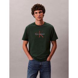 Calvin Klein Jeans Herren T-Shirt &raquo;SS Hero Monologo Tee 20s&laquo; Mit Rundhalsausschnitt, regular fit gr&uuml;n M