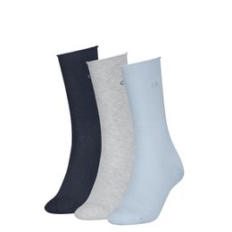 Calvin Klein Herren Socken &raquo;CK WOMEN SOCK ROLLTOP&laquo; 3 Paar, mit kleinem Rollbund, Cotton-Mix bunt 39-42