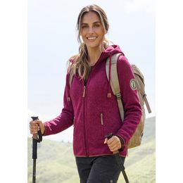 active by Lascana Lascana Active Damen LASCANA ACTIVE Fleecejacke mit Kapuze Trekkingjacke mit Kapuze lila 36/38