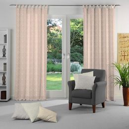 WIRTH Vorhang &raquo;Telfort&laquo; Schlaufen 1 Stk. tlg. orange Jacquard, Baumwolle, Polyester 225cm, Schlaufen, 132cm