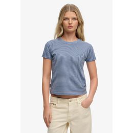 Superdry Damen T-Shirt &raquo;ESSENTIAL LOGO STR FITTED TEE&laquo; angenehmes Tragegef&uuml;hl durch besonders weiche Haptik L
