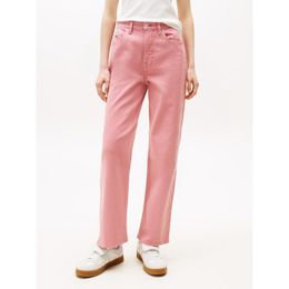 Tommy Jeans Damen Webhose &raquo;TJW LAYLA HR SLIM STR GMD&laquo; rosa 30, L&auml;nge 32