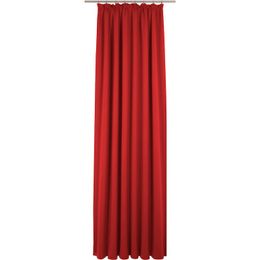 WIRTH Vorhang &raquo;Newbury&laquo; Kr&auml;uselband 1 Stk. tlg. rot Jacquard, Baumwolle, Polyester 245cm, Kr&auml;uselband, 130cm
