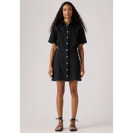 Levi's Levi's Damen Jeanskleid &raquo;WESTERN DRESS&laquo; Eingrifftaschen Ges&auml;&szlig;taschen Durchgehender Druckknopfverschluss M (38), N-Gr