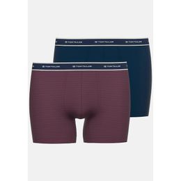 Tom Tailor Herren Tom Tailor Lange Unterhose &raquo;Kentucky&laquo; Logobund, basic, gestreift, eng, bequem, weich, Baumwollmix rot 8 (XXL)