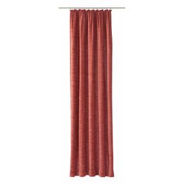 WIRTH Vorhang &raquo;Warnow&laquo; Kr&auml;uselband 1 Stk. tlg. 270 g/m2 rosa Chenille, Polyacryl 160cm, Kr&auml;uselband, 132cm