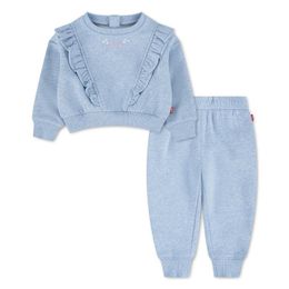 Levi's Kids Damen Levi's Kids Sweatshirt &raquo;LVG RUFFLED CREW W JOGGER&laquo;, 2 & Joggpants/ Jogginganzug mit R&uuml;schenbesatz - for Girls 9M74