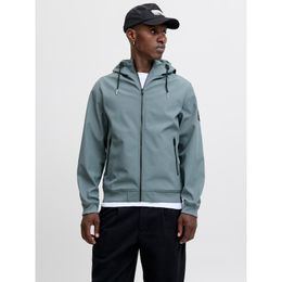 Jack & Jones Jack & Jones Herren Softshelljacke &raquo;JJEBASIC mit wasserabweisender Funktion&laquo; mit Kapuze Kunstfaser, regular fit grau XS