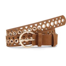Lascana Damen Lascana H&uuml;ftg&uuml;rtel &raquo;Hoseng&uuml;rtel, Anzugg&uuml;rtel, G&uuml;rtel, Jeansg&uuml;rtel&laquo; mit kleinen Cut-Outs - f&uuml;r Hosen & Kleider braun 105