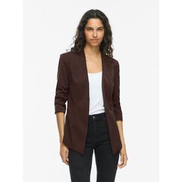 Vila Damen Kurzblazer &raquo;VIHER NEW 3/4 BLAZER -NOOS&laquo; Materialmix, regular fit braun L