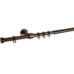 mydeco Gardinenstange &raquo;Cap-Noble&laquo; &Oslash; 16 mm 1 l&auml;ufig-l&auml;ufig ausziehbar braun L: 160cm - 280cm &Oslash; 16mm, 1 Stk., 1 l&auml;ufig