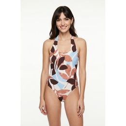 Marc O'Polo Marc O'polo Damen Marc O'Polo Badeanzug &raquo;Breezy Leaf AOP&laquo; bunt XS (34), N-Gr
