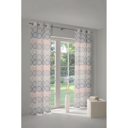 WIRTH Vorhang &raquo;Zirbello&laquo; &Ouml;sen 1 Stk. tlg. rosa Jacquard, Baumwolle, Polyester 245cm, &Ouml;sen, 132cm